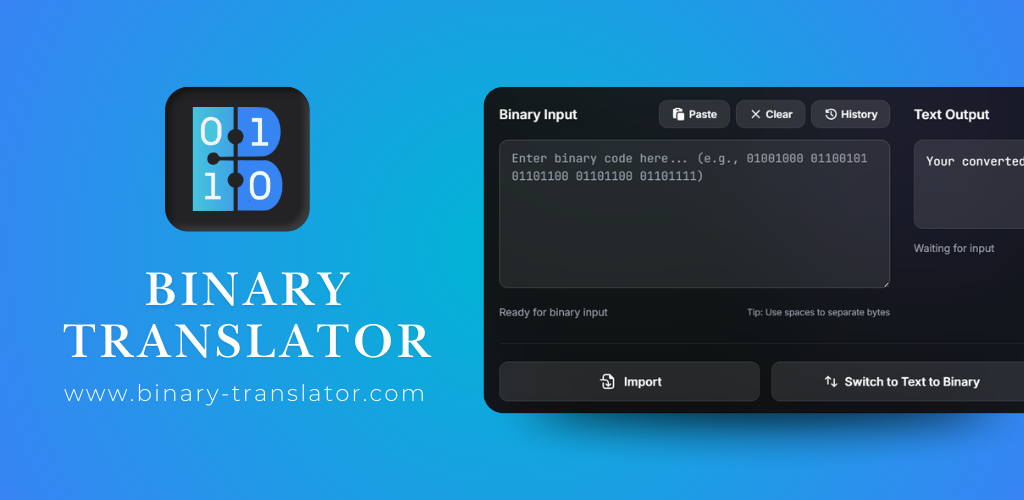 Text to Binary Converter – Free online Binary Translator